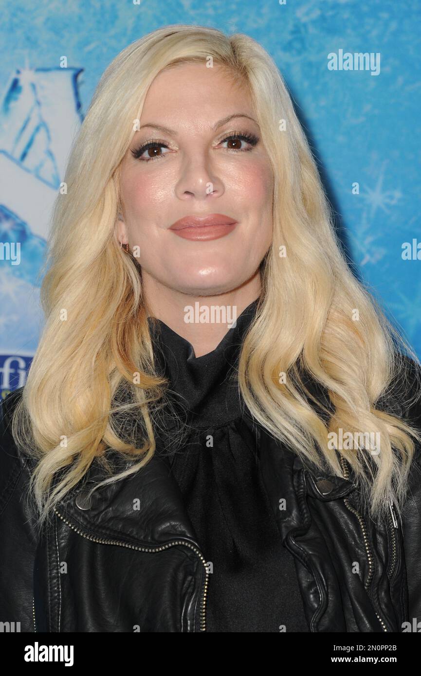 Actress Tori Spelling attends Frozen celebrity premiere presented by ...