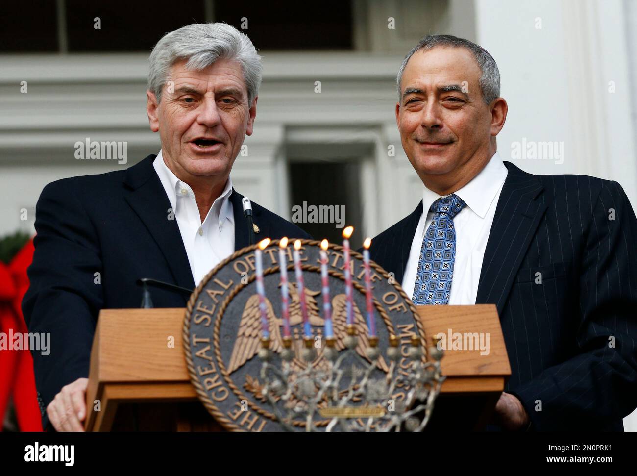 Gov. Phil Bryant repeats in English a prayer, first said in Hebrew by ...