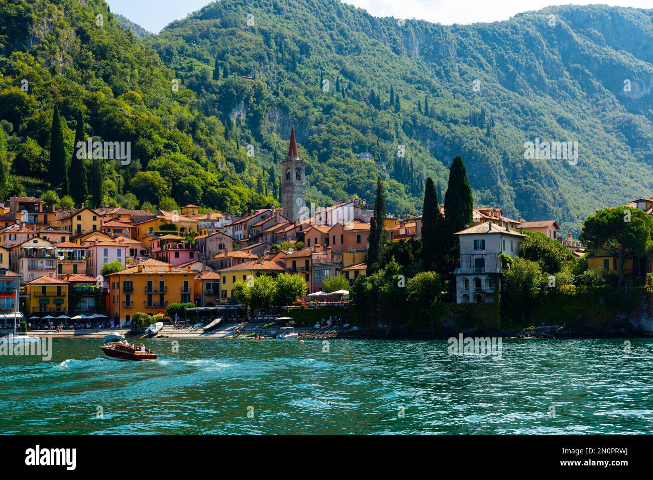 Varenna town in Como lake district, lake village in Italy Stock Photo ...