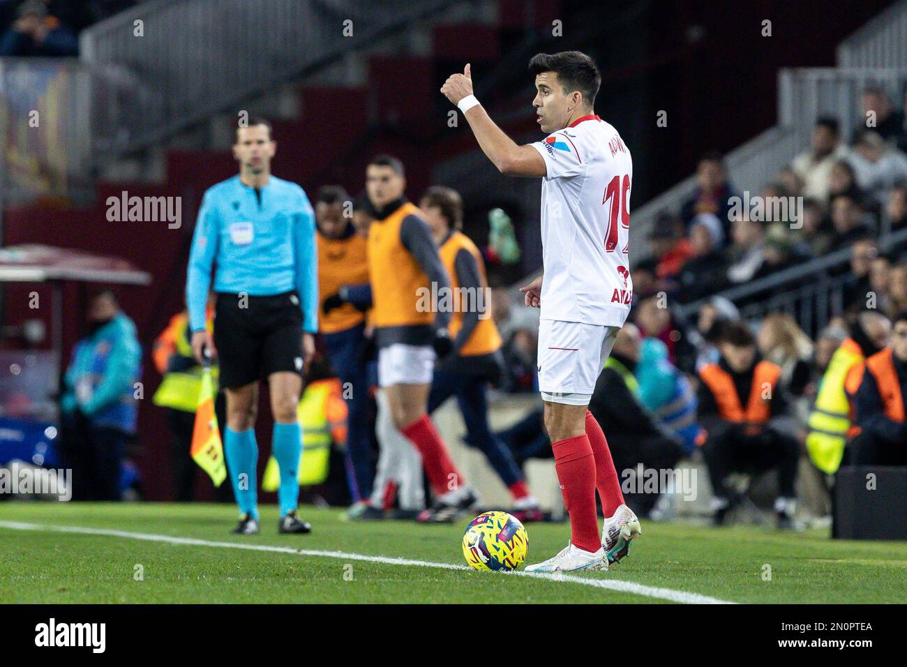 Marcos Acuna of Sevilla FC during the Liga match between FC Barcelona ...