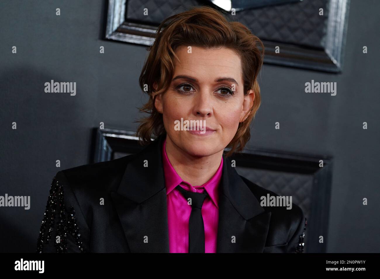 Brandi Carlile Arrives At The 65th Annual Grammy Awards On Sunday Feb