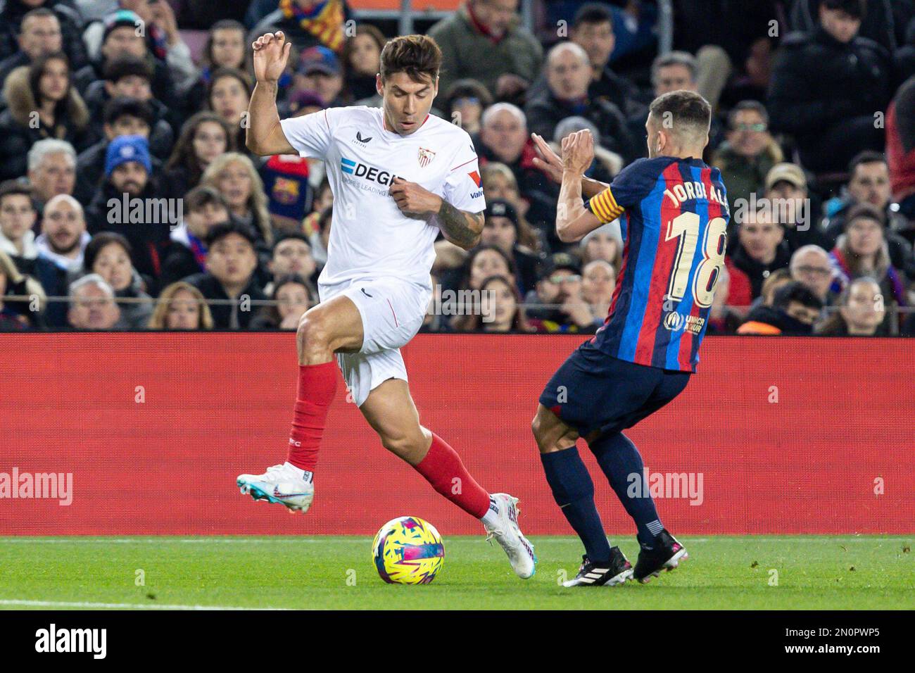 Gonzalo Montiel of Sevilla FC during the Liga match between FC ...