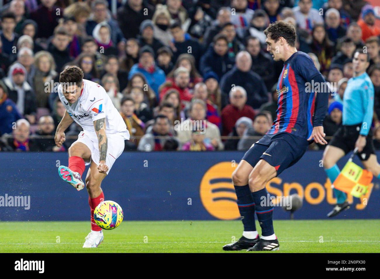 Gonzalo Montiel of Sevilla FC during the Liga match between FC ...