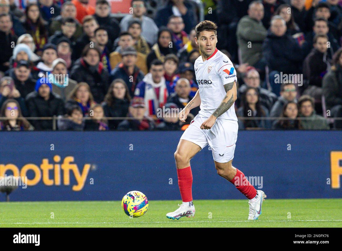 Gonzalo Montiel of Sevilla FC during the Liga match between FC ...