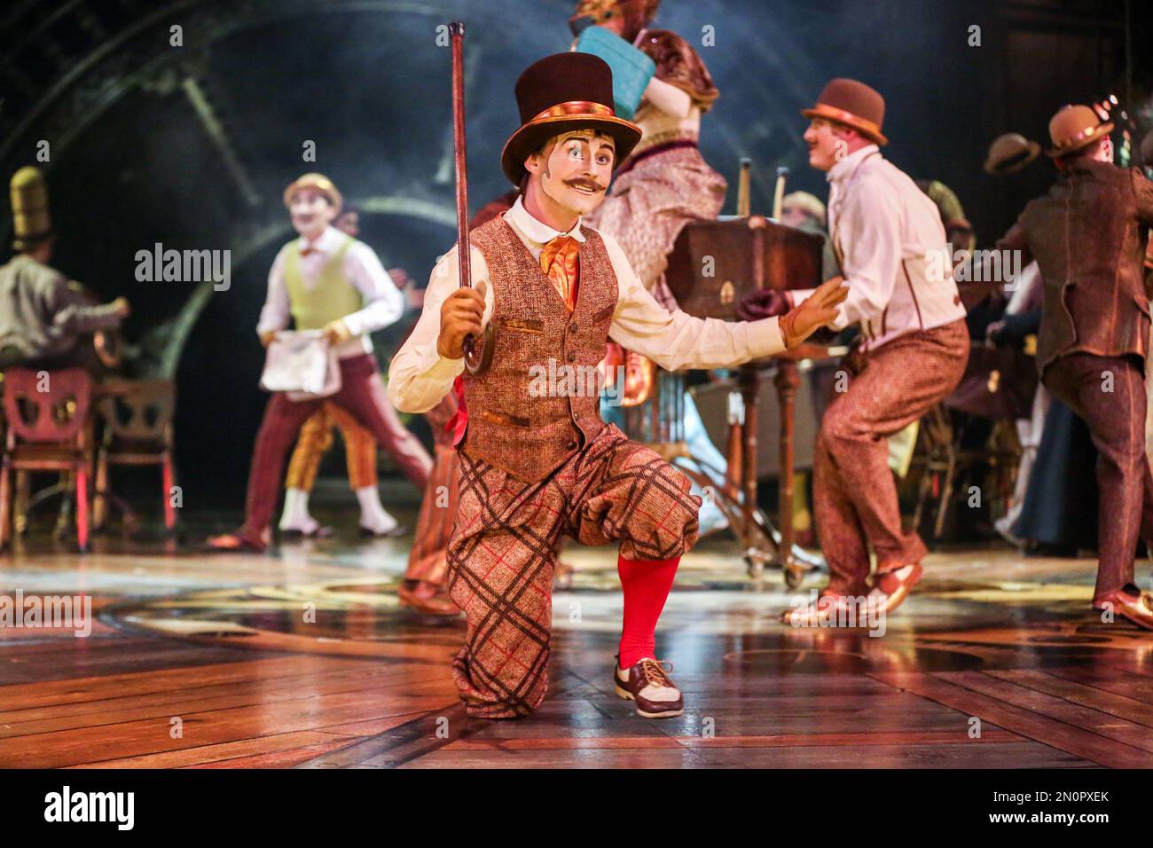Cast members from Cirque du Soleil perform on stage during the LA ...