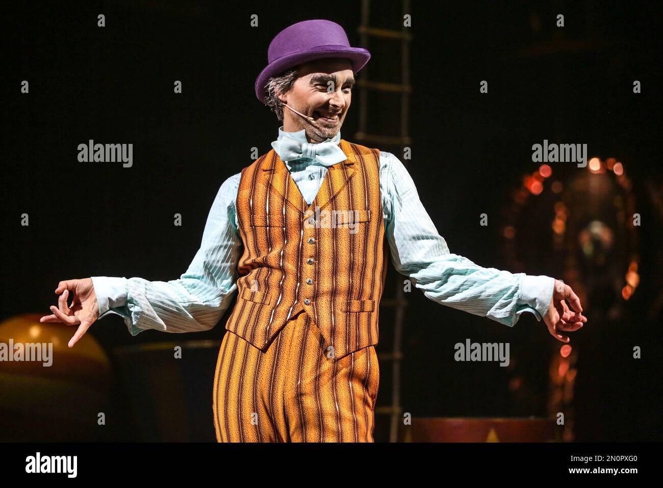 Cast members from Cirque du Soleil perform on stage during the LA ...