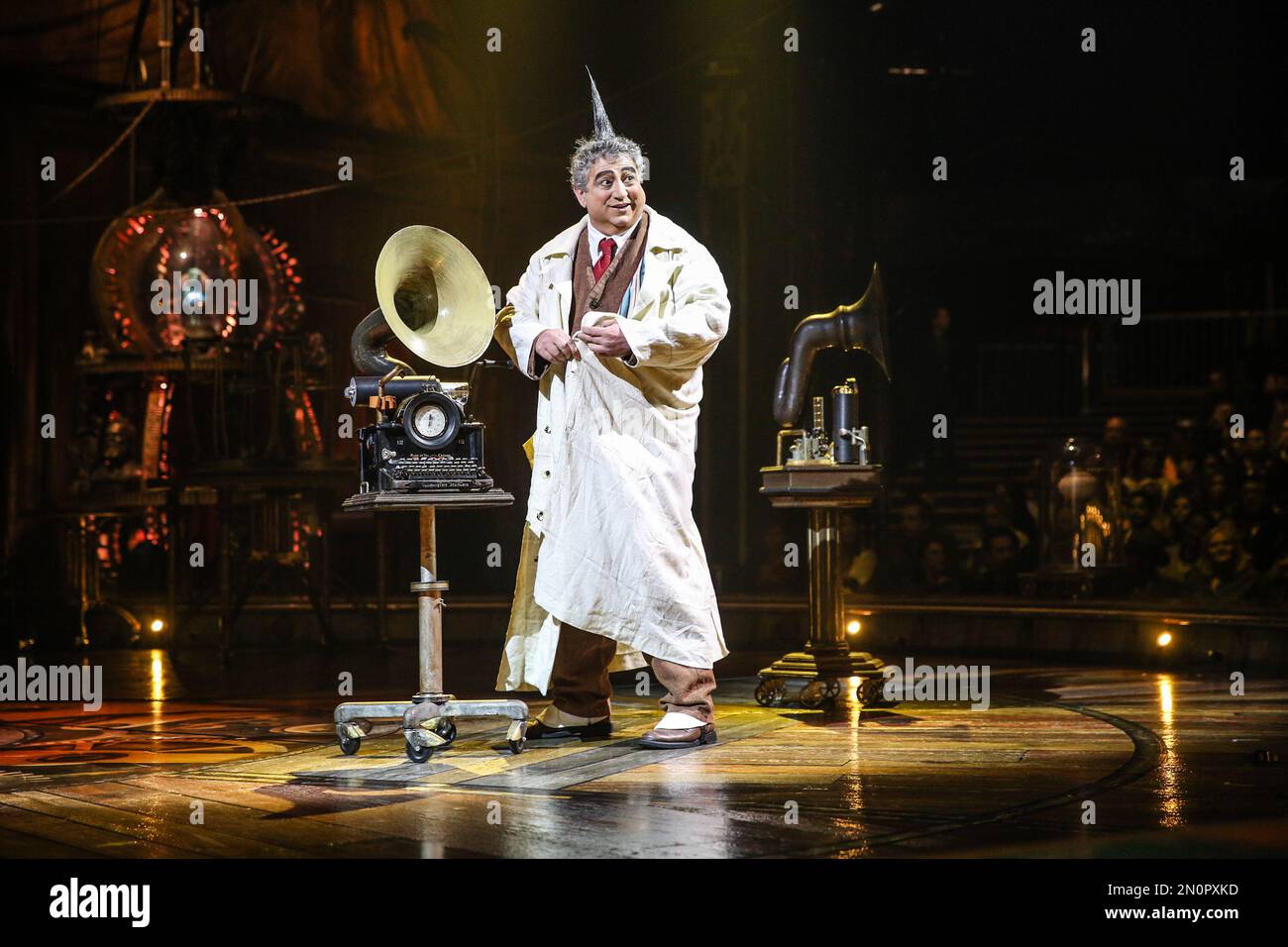 Cast members from Cirque du Soleil perform on stage during the LA ...