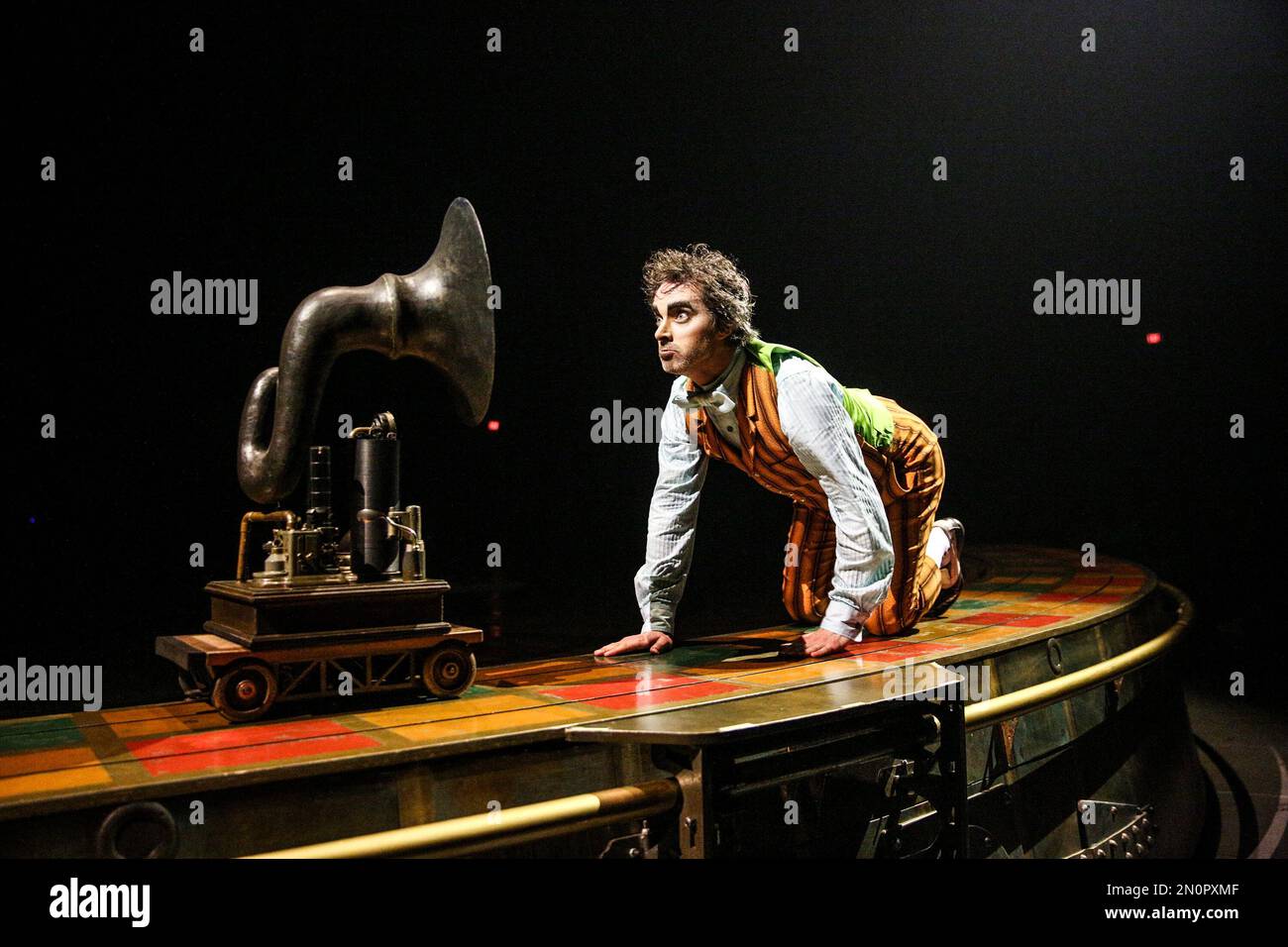 Cast members from Cirque du Soleil perform on stage during the LA ...