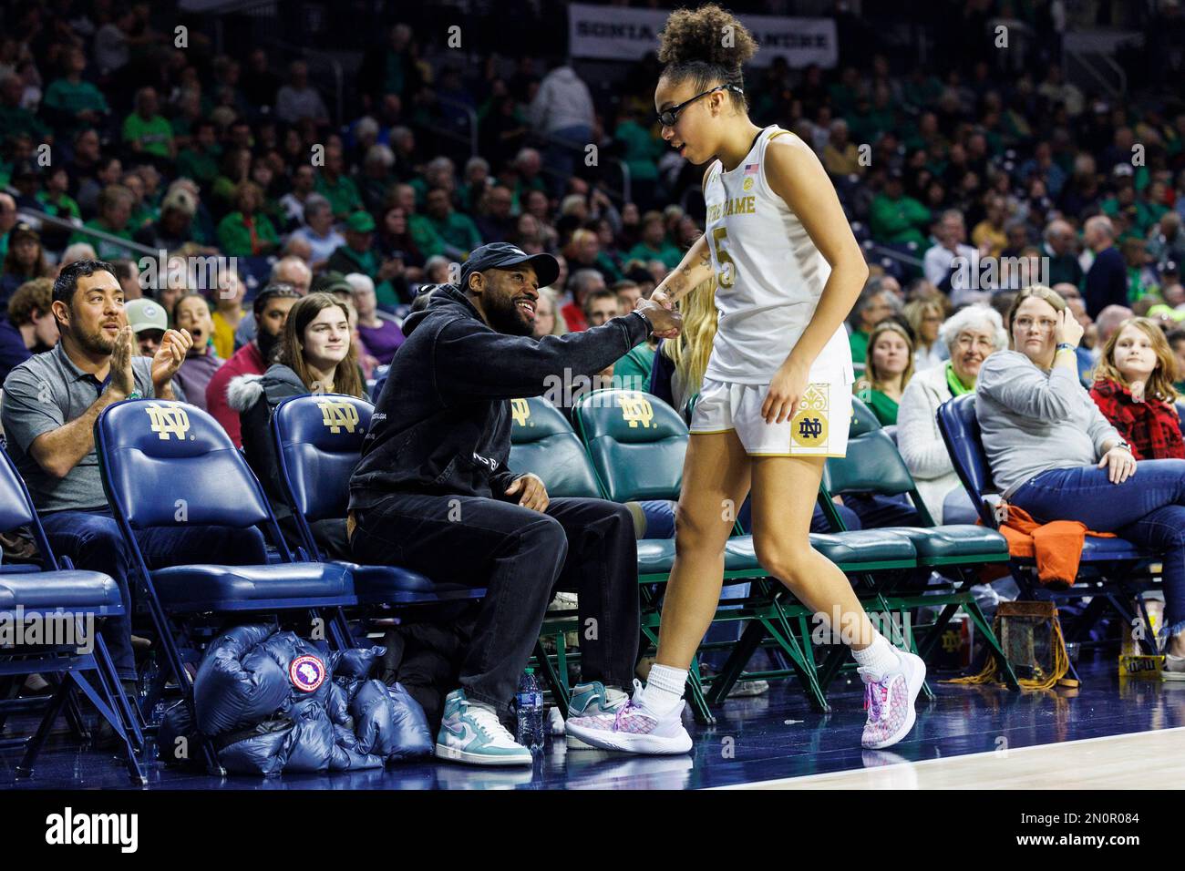 South Bend, Indiana, USA. 05th Feb, 2023. Notre Dame guard Olivia Miles ...