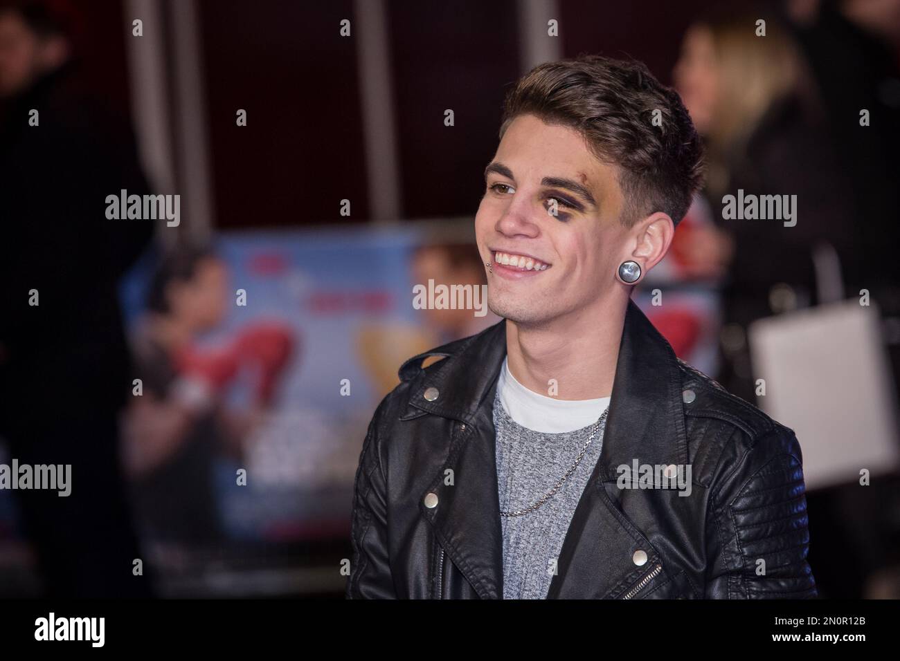 Jake Sims poses for photographers upon arrival at the premiere of the ...