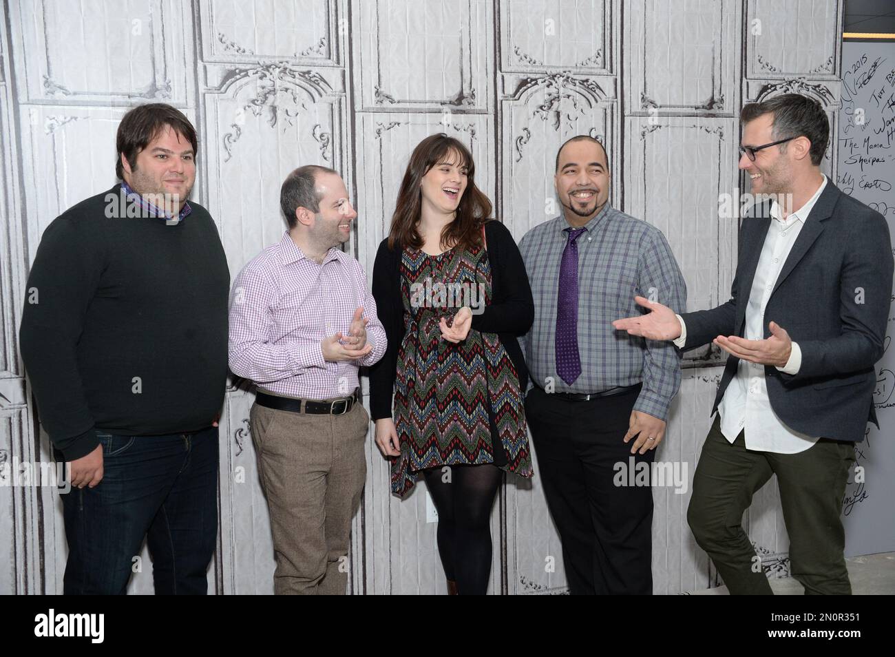 Film critics from left, Marshall Heyman, Christopher Rosen, Katey Rich ...