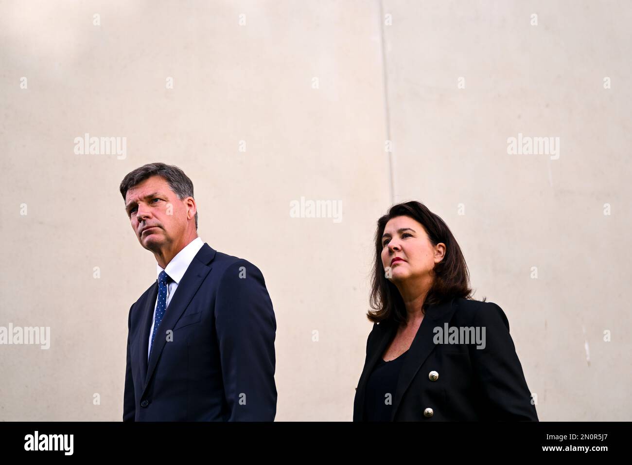 Shadow Treasurer Angus Taylor (left) and shadow Finance Minister Jane ...
