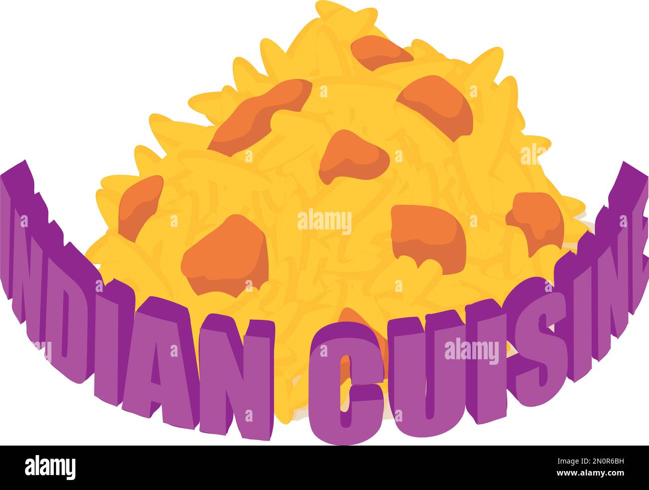 Indian cuisine icon isometric vector. Traditional indian dish ...