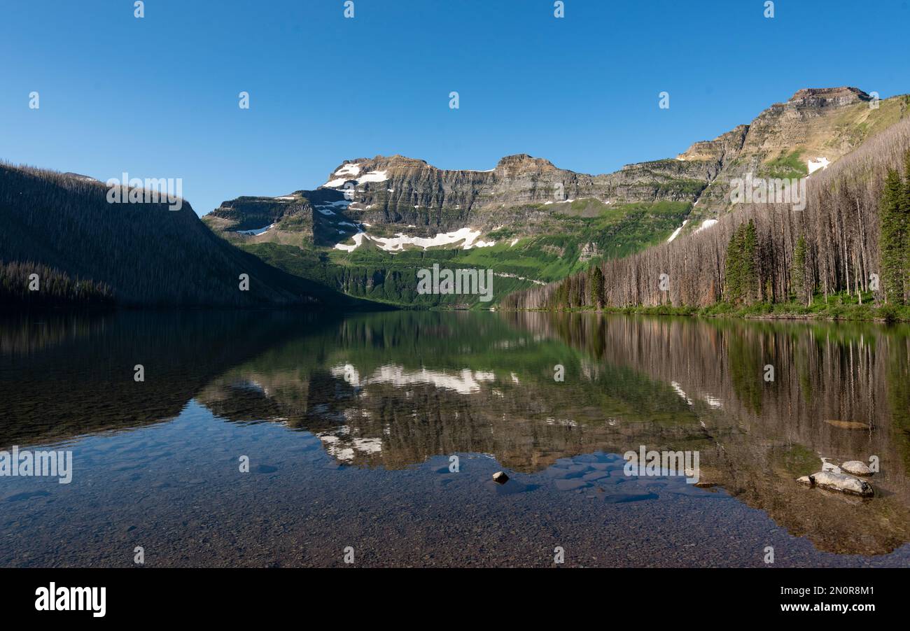Cameron Lake in Waterton National Park Alberta Canada in the summertime ...