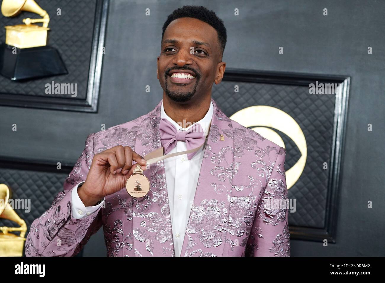 J. Ivy arrives at the 65th annual Grammy Awards on Sunday, Feb. 5, 2023, in Los Angeles. (Photo ...