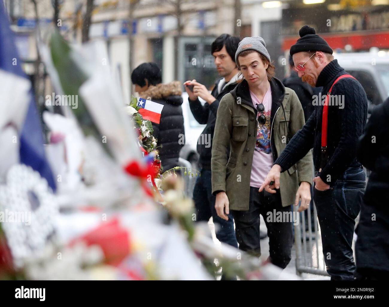 Members of the band Eagles of Death Metal, Jesse Hughes, right, and ...