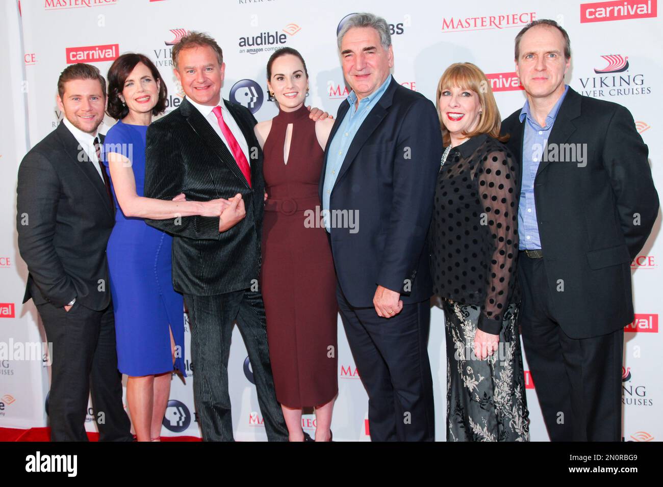 Allen Leech, from left, Elizabeth McGovern, Hugh Bonneville, Michelle ...