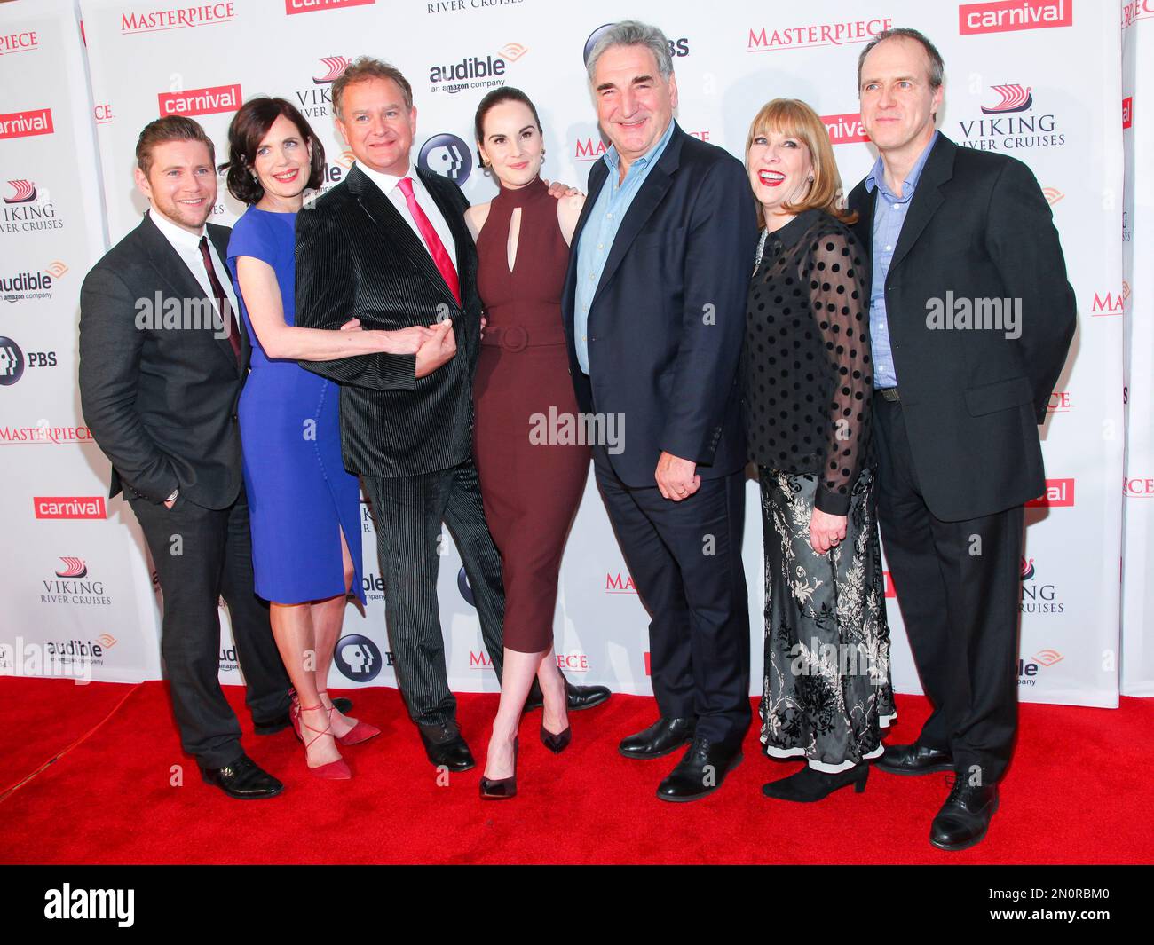 Allen Leech, from left, Elizabeth McGovern, Hugh Bonneville, Michelle ...
