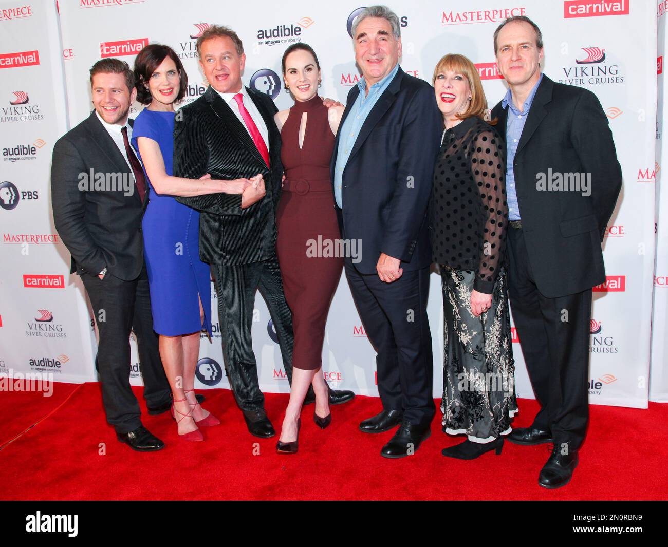 Allen Leech, from left, Elizabeth McGovern, Hugh Bonneville, Michelle ...