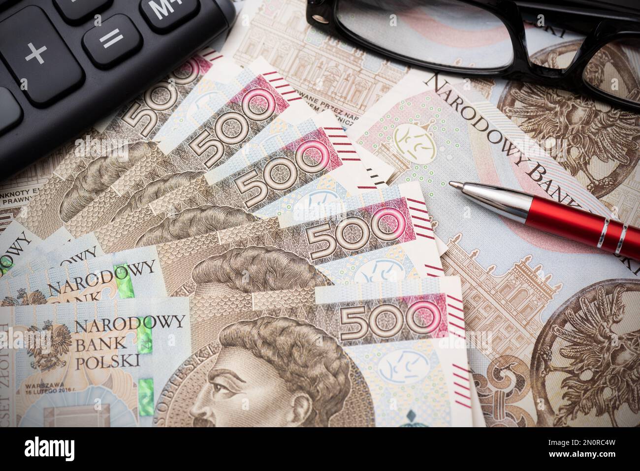 Polish 500 banknotes, polish money, PLN currency Stock Photo - Alamy