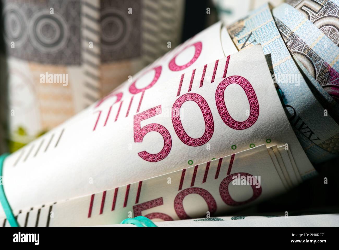 Polish 500 banknotes, polish money, PLN currency Stock Photo - Alamy