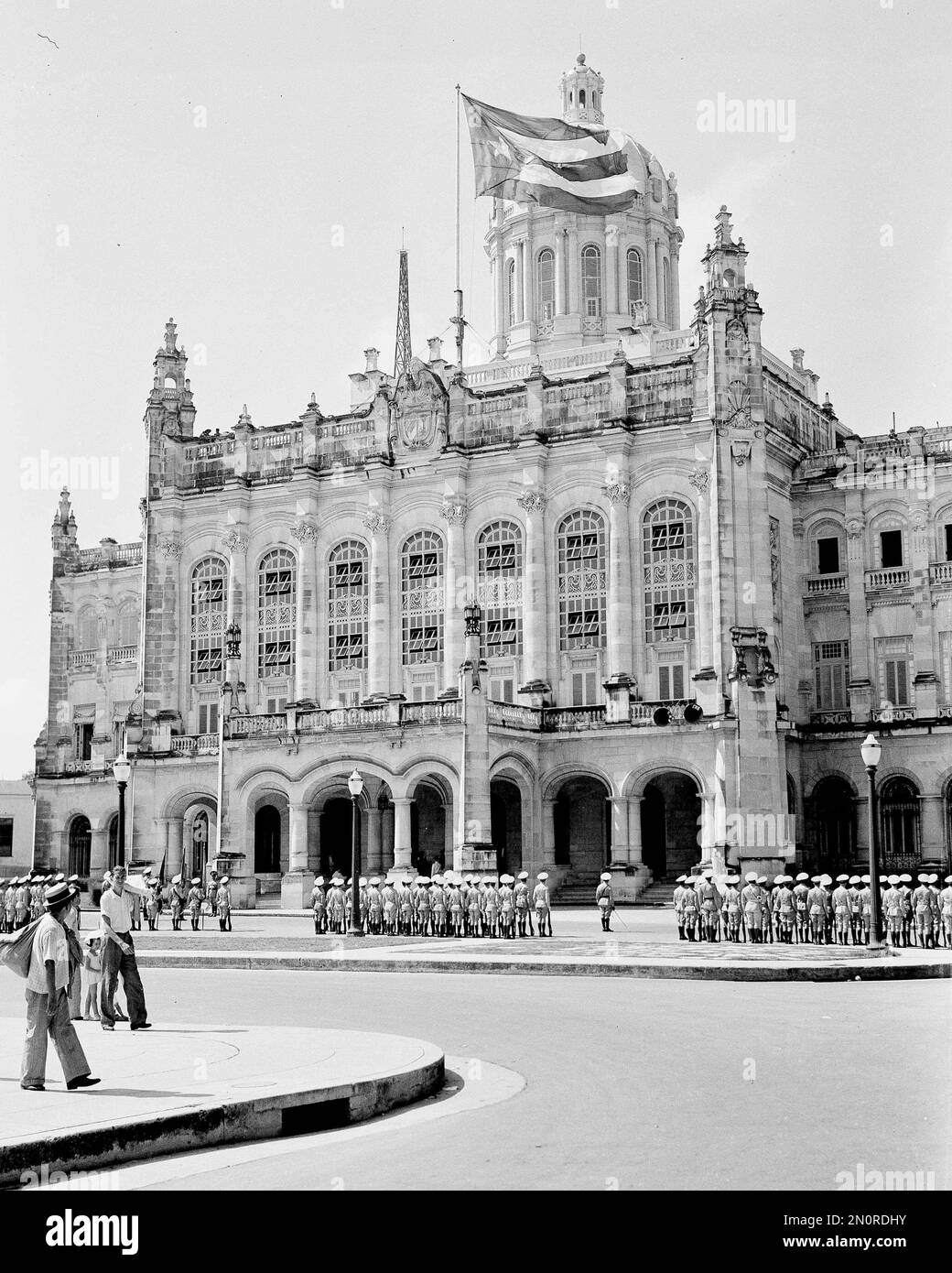Cuba's presidential palace in Havana is pictured with an honor guard in ...