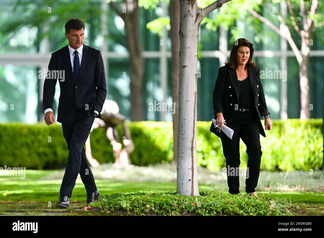 Shadow Treasurer Angus Taylor (left) and shadow Finance Minister Jane ...
