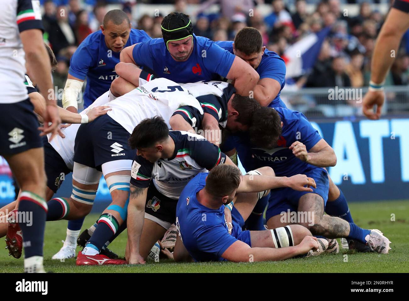 Rome, . 05th Feb, 2023. Rome, Italy 05.02.2023: SCRUM in action during ...