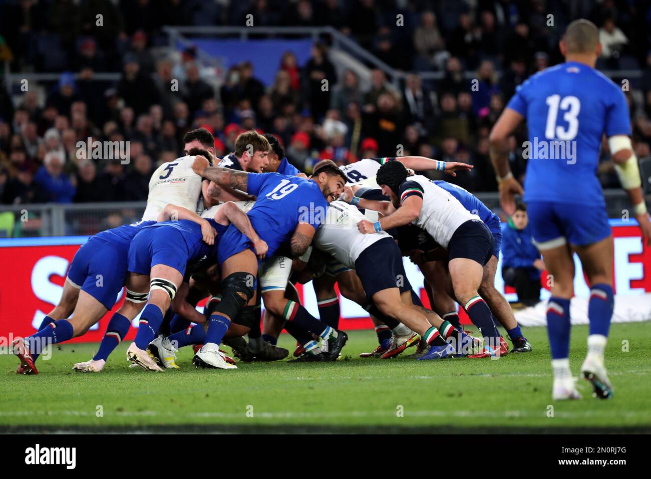 Rome, . 05th Feb, 2023. Rome, Italy 05.02.2023: SCRUM during the ...