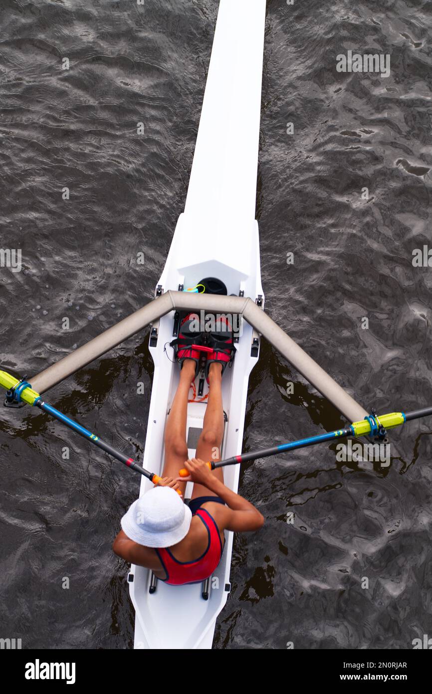 Rowing boat from above hi-res stock photography and images - Alamy