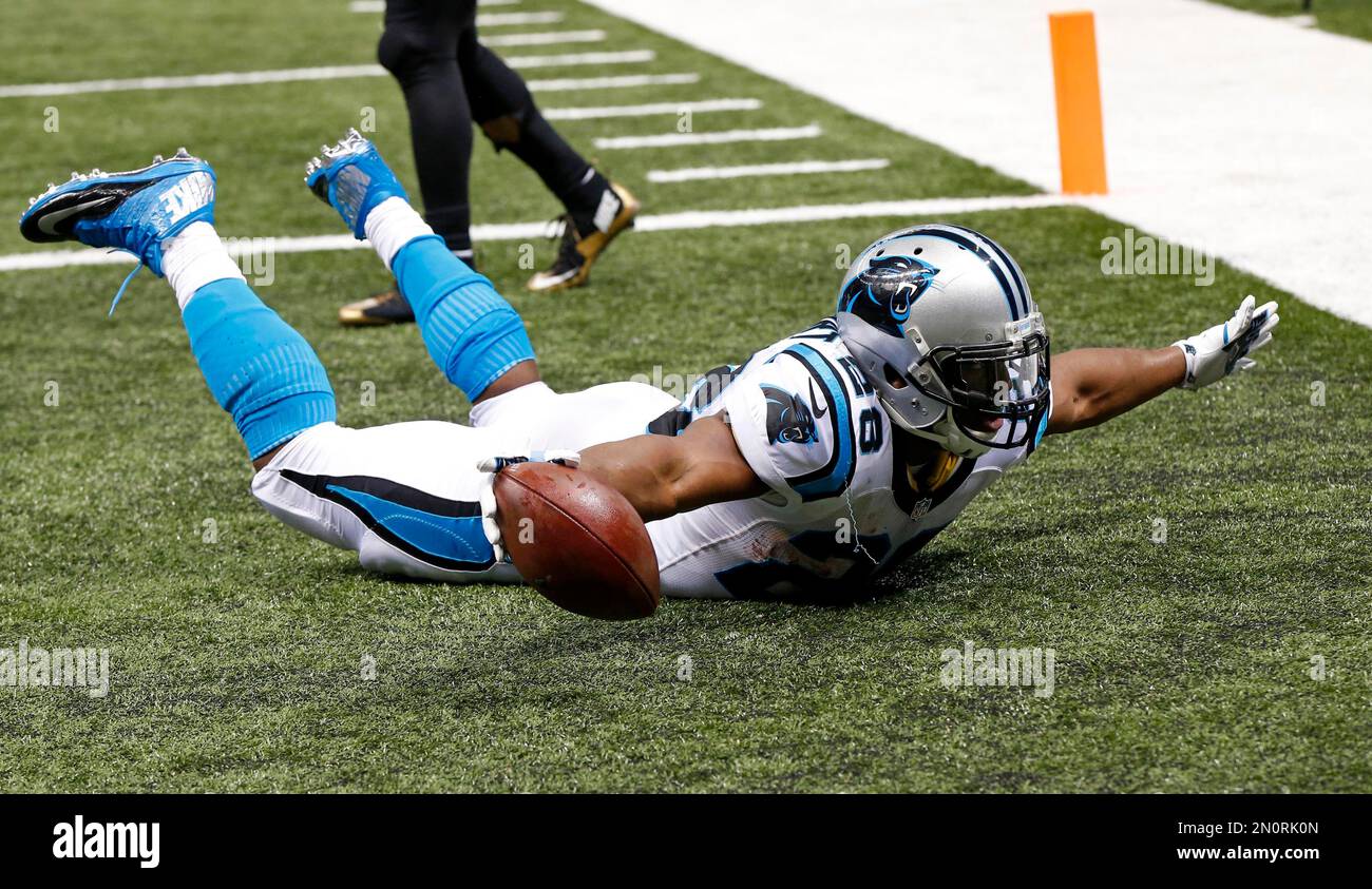 Carolina Panthers running back Jonathan Stewart (28) reacts after ...