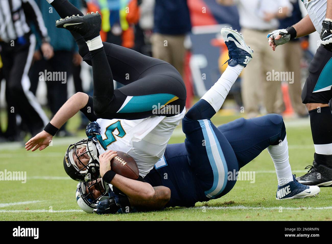 Tennessee Titans defensive end Jurrell Casey sacks Jacksonville Jaguars ...
