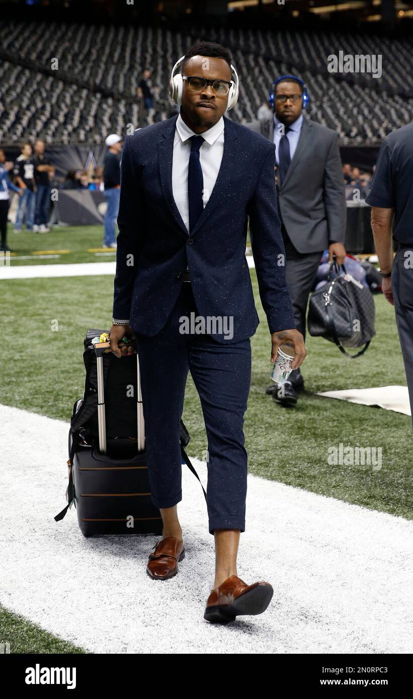 Carolina Panthers wide receiver Ted Ginn arrives before an NFL football ...