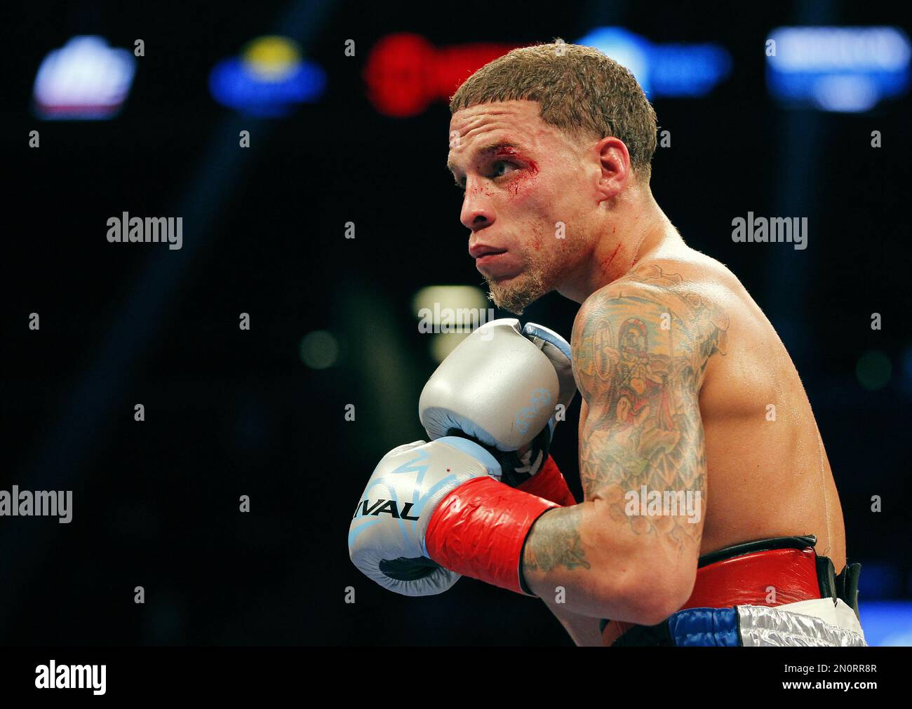 Jonathan Oquendo of Puerto Rico in action against Jesus Cuellar of ...
