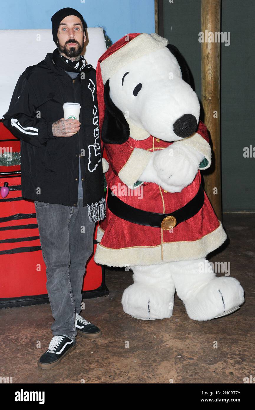 Travis Barker attends Countdown to Christmas and Snoopy's Merriest Tree ...