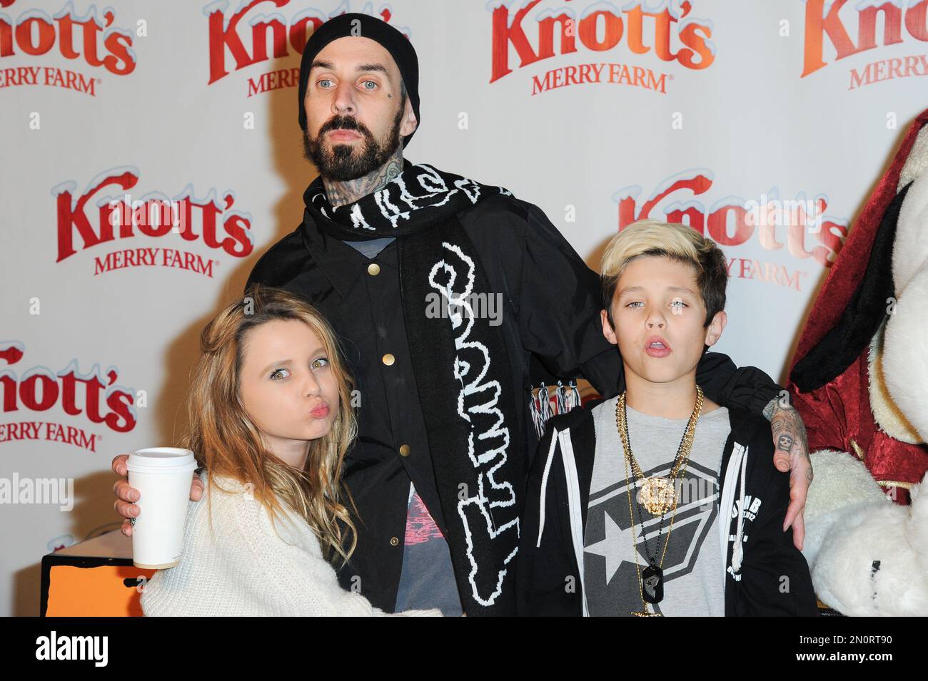 Travis Barker attends Countdown to Christmas and Snoopy's Merriest Tree ...