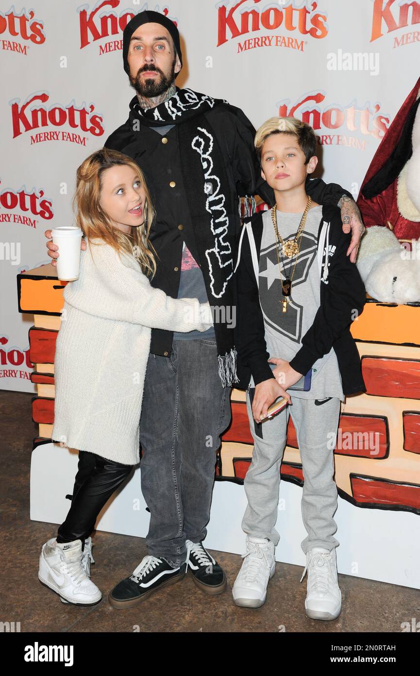 Travis Barker attends Countdown to Christmas and Snoopy's Merriest Tree ...