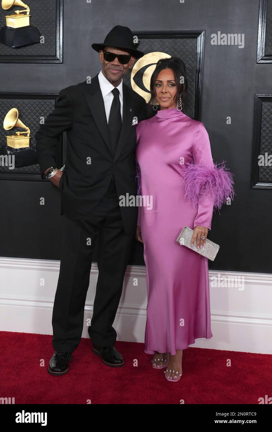 Jimmy Jam, left, and Lisa Padilla arrive at the 65th annual Grammy ...