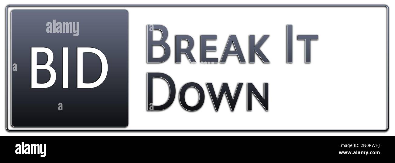 Business Abbreviations - Business Accronyms - BID - Break it down Stock ...