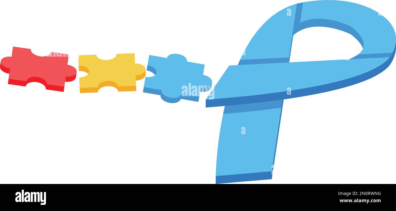 Signs of autism icon isometric vector. Mental child. Autistic kid Stock ...