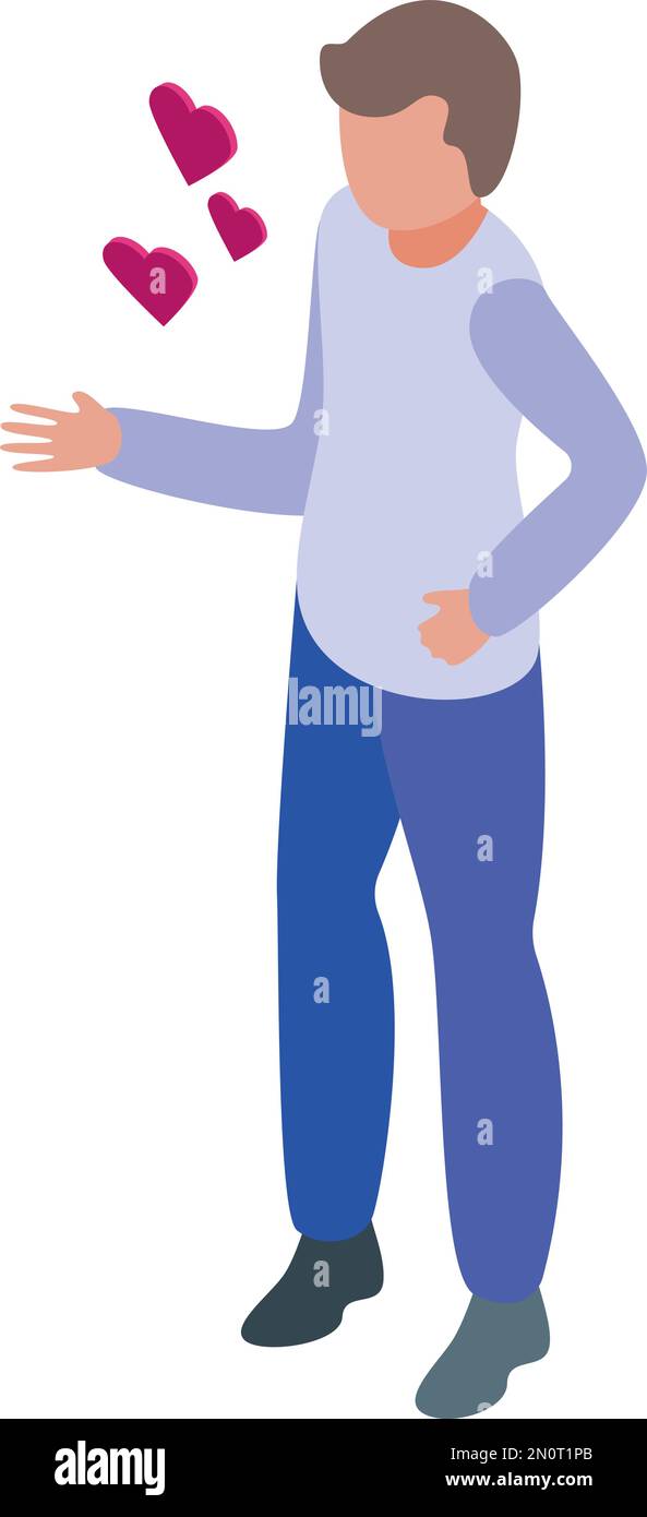 Social care icon isometric vector. Mental kid. Boy disease Stock Vector ...