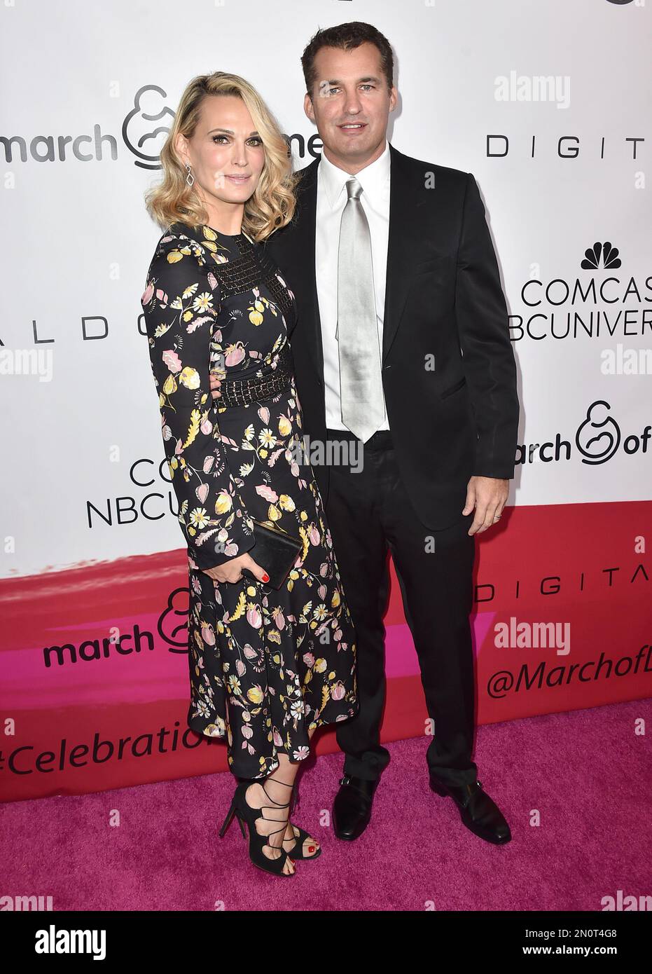 Molly Sims, left, and Scott Stuber arrive at the March of Dimes ...