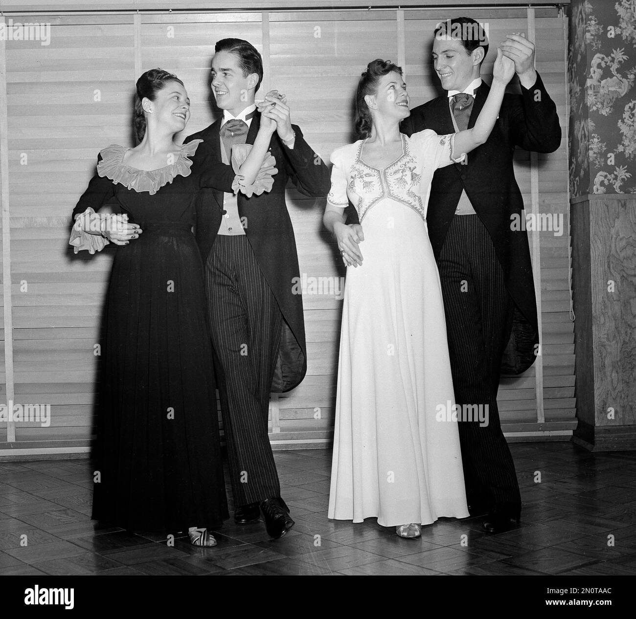 Four dancers entertained first lady Eleanor Roosevelt during an ...