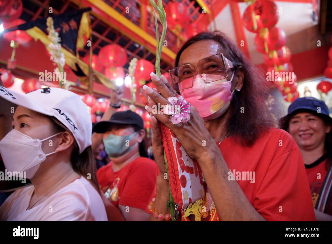 People of Chinese descent in the Bekasi City area celebrate the Cap Go ...