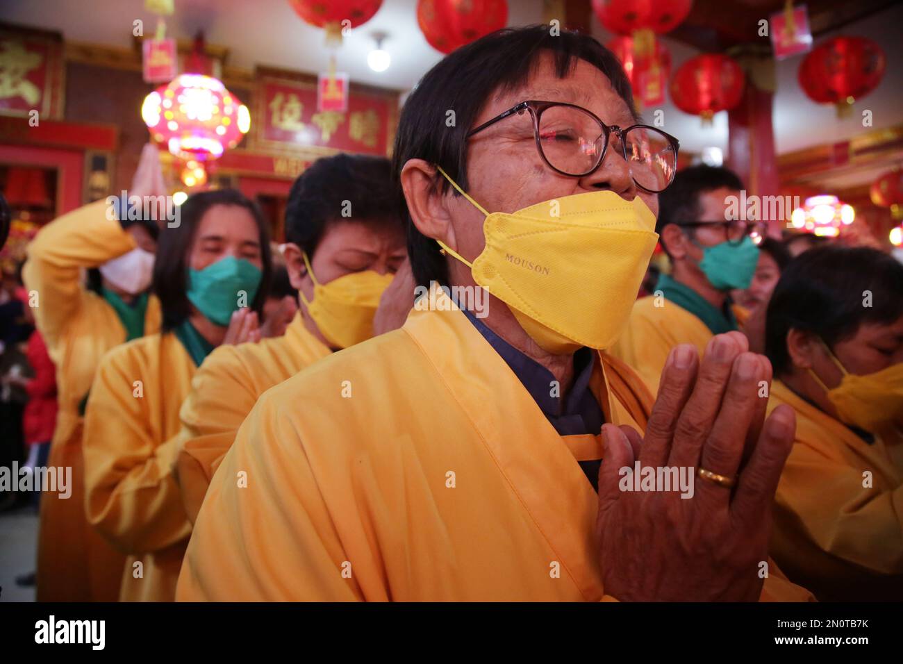 People of Chinese descent in the Bekasi City area celebrate the Cap Go ...