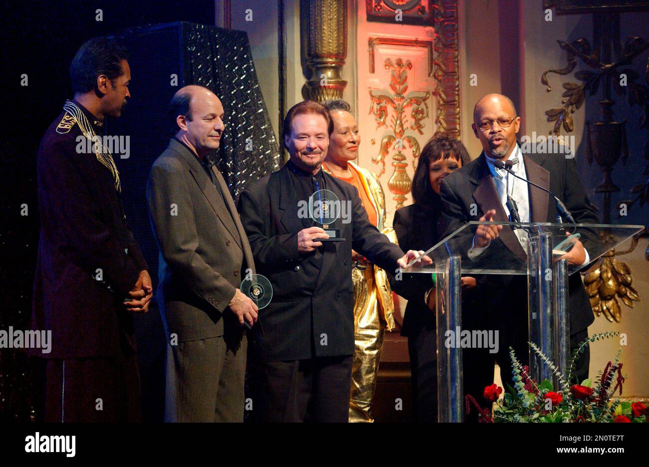 FILE - In this Nov. 8, 2001 file photo, members of "Sly and the Family ...