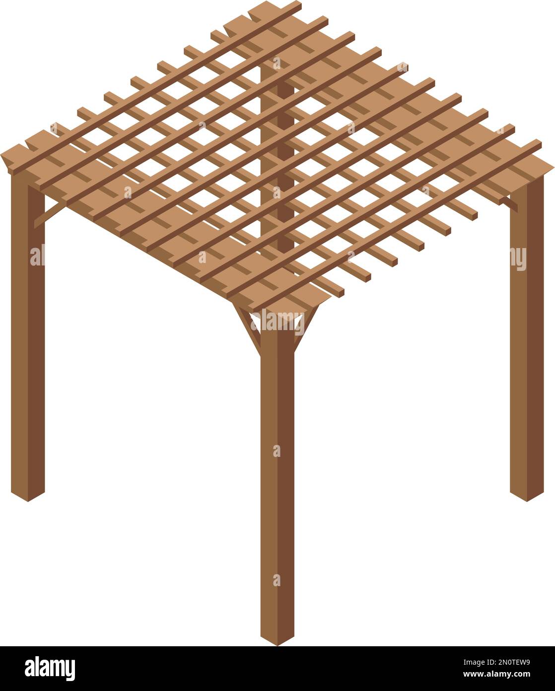 Gate pergola icon isometric vector. House building. Wood roof Stock ...