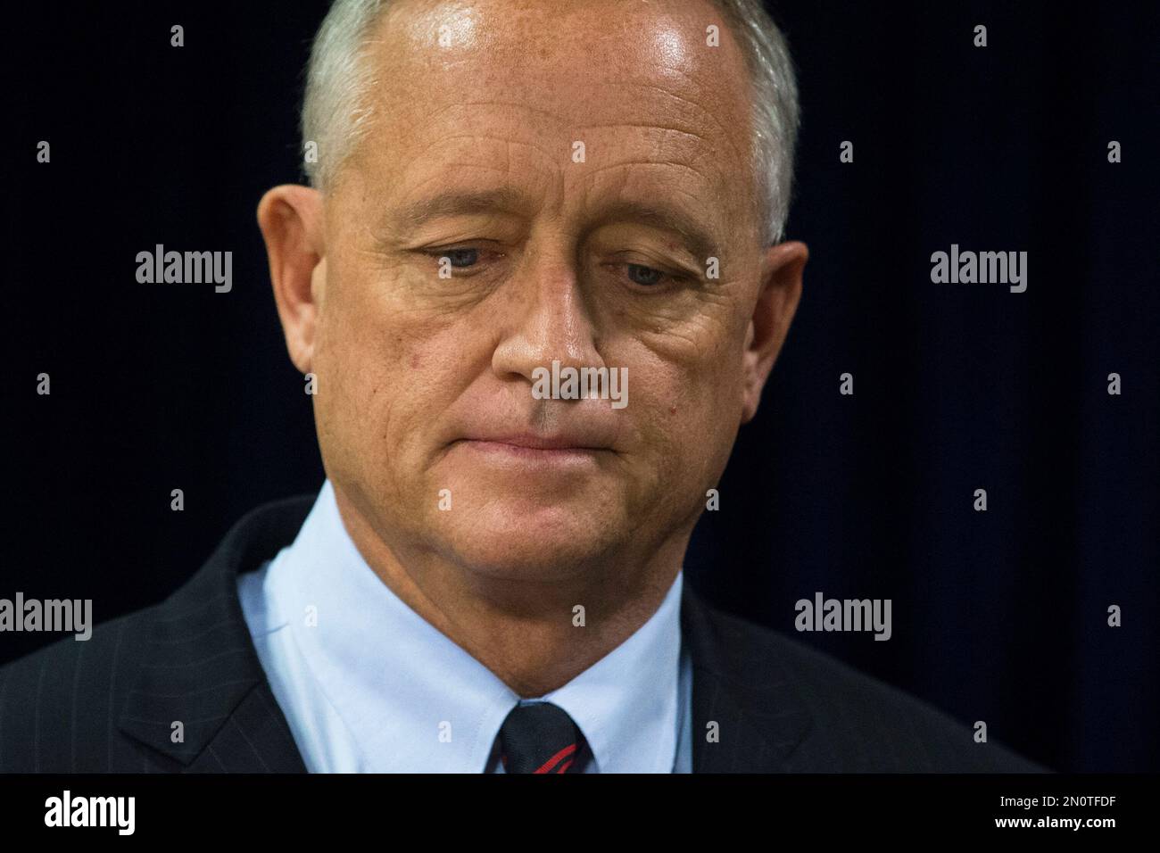 Hamilton County prosecutor Joe Deters prepares to speak to the media ...