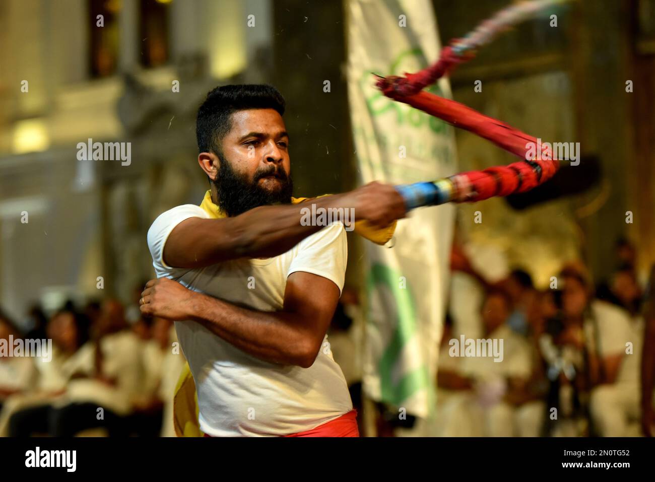 Colombo, Western Province, Sri Lanka. 5th Feb, 2023. A whip cracker ...