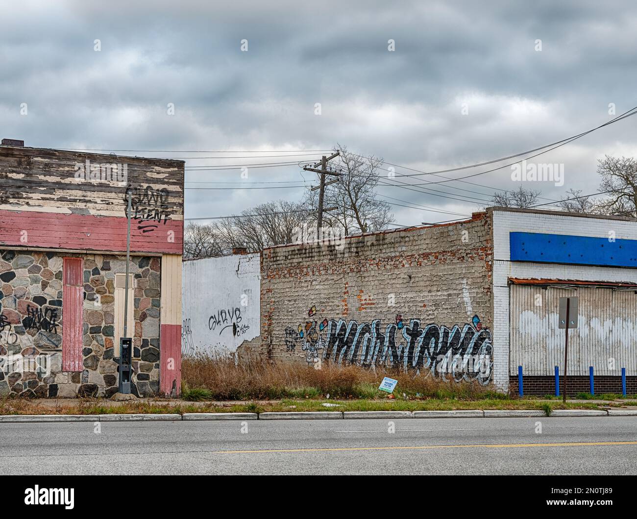 An empty lot between two stores used to have a local business until it ...